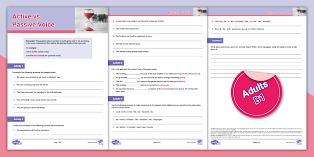 The Passive Voice Interactive Worksheet
