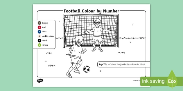 FREE! - Football Colour by Number (teacher made)