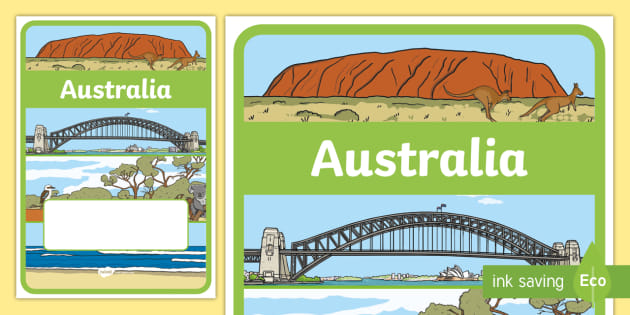 Editable Australia Topic Book Cover (teacher made)