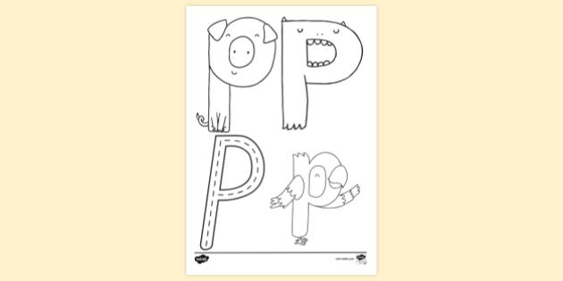 FREE! - Pages P Colouring | Colouring Sheets (teacher made)