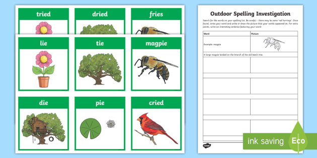 Spelling 'ie' Outdoor Activity Pack (teacher made)