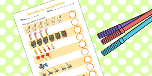 Chinese New Year Themed Counting Puzzle - chinese new year