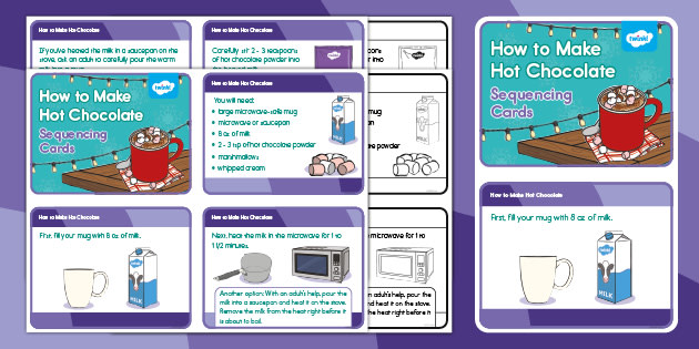 Hot to Make Hot Chocolate Sequencing Cards (Teacher-Made)