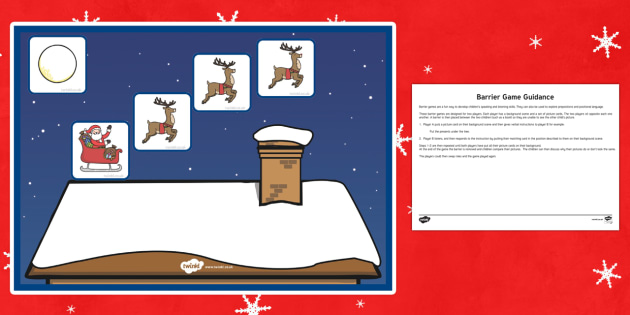 Christmas Eve Barrier Game (teacher made)