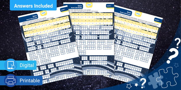 Space Secret Code Breaker - AL - Twinkl - Kids Puzzles