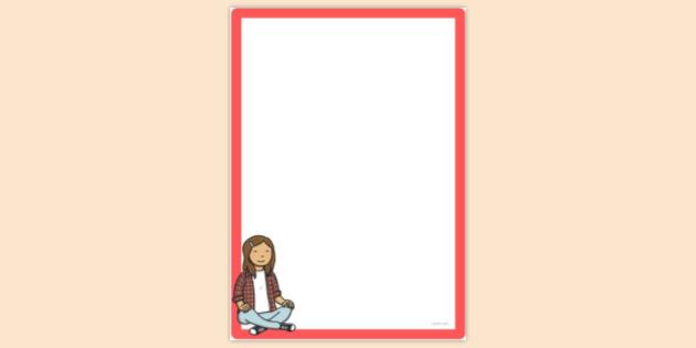 FREE! - Simple Blank Child Sitting Page Border | Page Borders