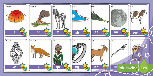Felix's Phase 3 Phonics Flashcards (teacher made)