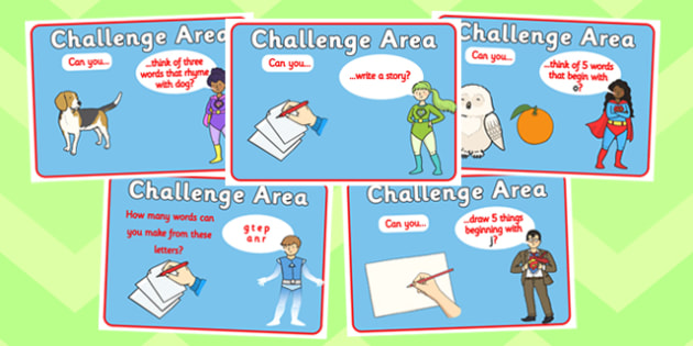 Challenge Area Pack Literacy Challenges - Challenge, gifted and