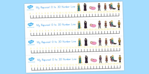 Rapunzel Number Lines 0-30 (teacher made)