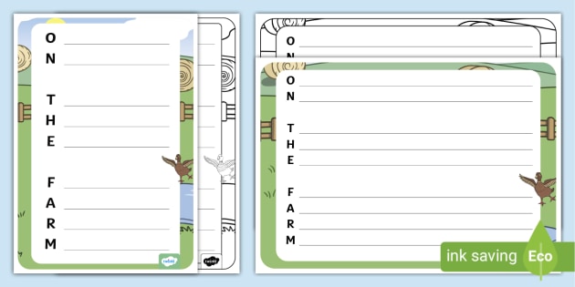 On The Farm Acrostic Poem (teacher made)