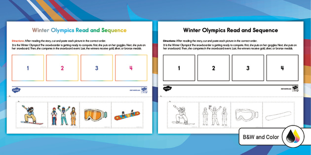 Winter Olympics Read and Sequence Activity | Twinkl