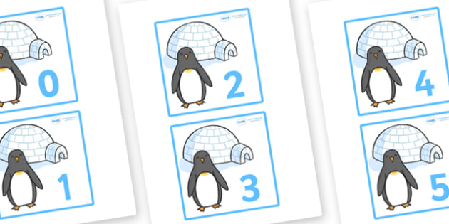 Penguins and Igloos Flashcards (0-50)
