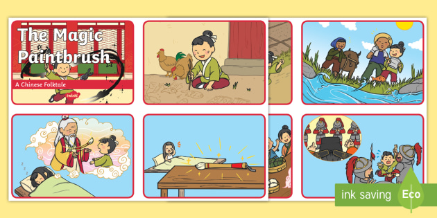 * NEW * The Magic Paintbrush Story Sequencing Cards