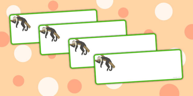 👉 Monkey Themed Drawer Labels (teacher made)
