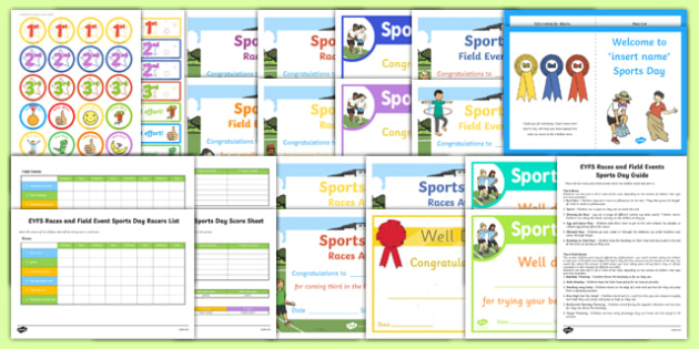 EYFS Races and Field Events Sports Day Resource Pack