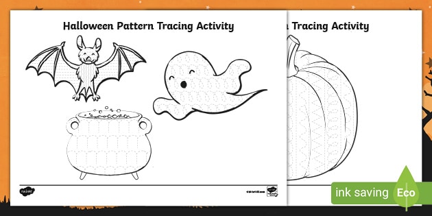 Halloween Pattern Tracing Activity (teacher made)