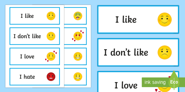 Like, Dislikes and Preferences Activity Sheets