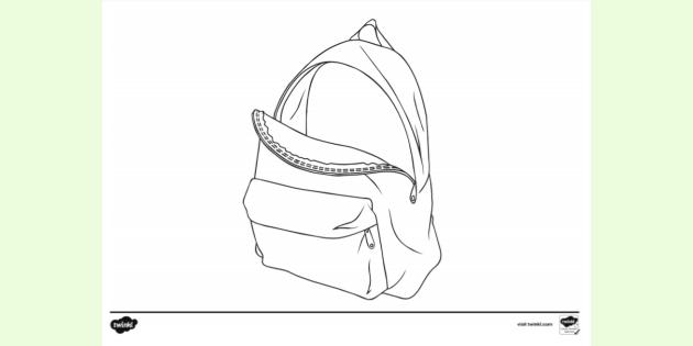 FREE! - Bag Colouring Sheet - KS1 Resources - Twinkl