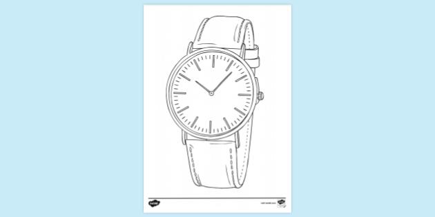 FREE! - Watch Colouring Sheet | Colouring Sheets