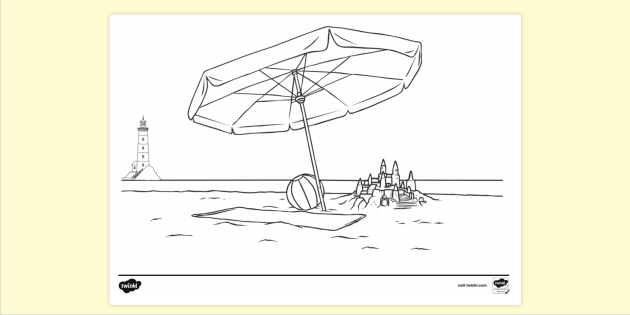 FREE! - Seaside Colouring Page (teacher made)