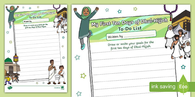 My First Ten Days of Dhul-Hijjah To-Do List
