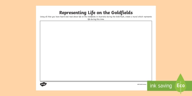 Representing Life on the Goldfields Worksheet