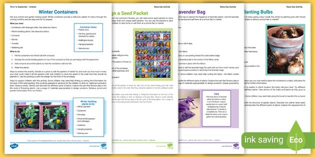 Gardening Club Autumn 1 Activity Pack (teacher made)