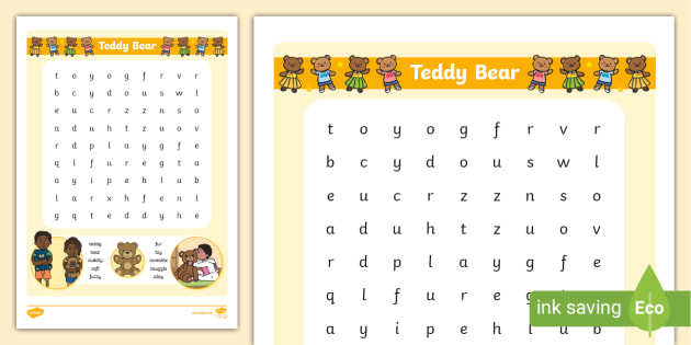 Teddy bear words store