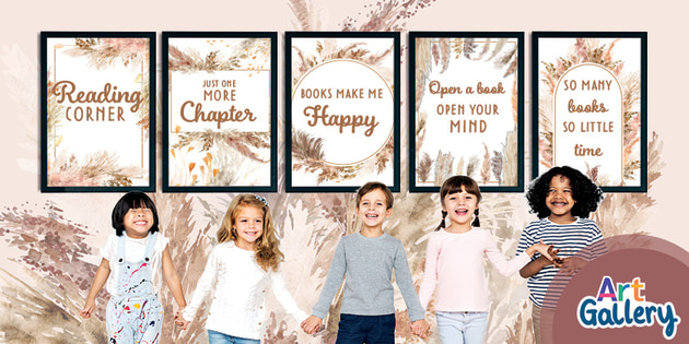 reading corner posters printable