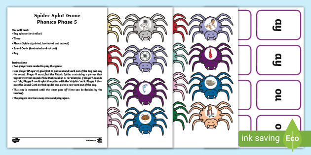 Spider Splat Phase 5 Phonics Game (teacher made)
