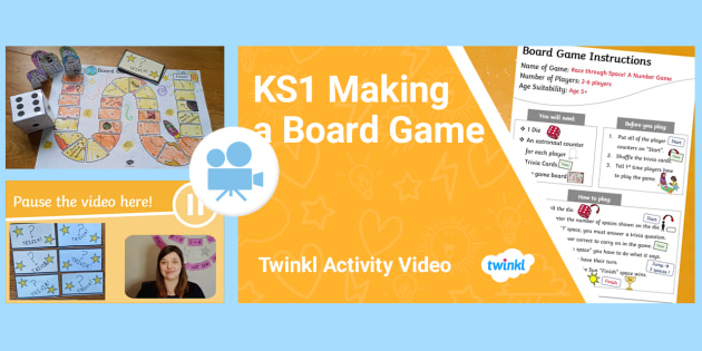 FREE! - KS1 (Ages 5-7) Activity Video: Making a Board Game