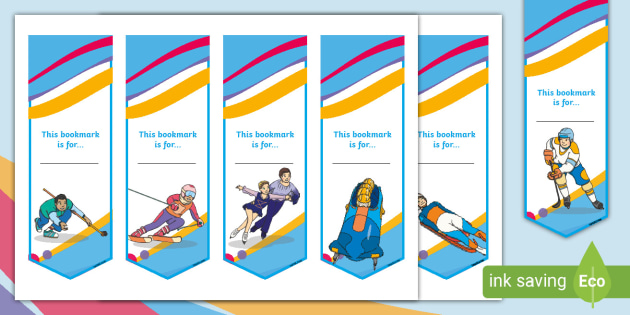 Winter Sports Bookmarks (teacher made)
