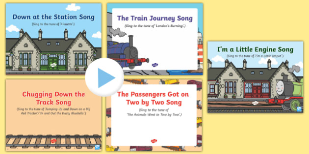 Trains Songs and Rhymes PowerPoints Pack