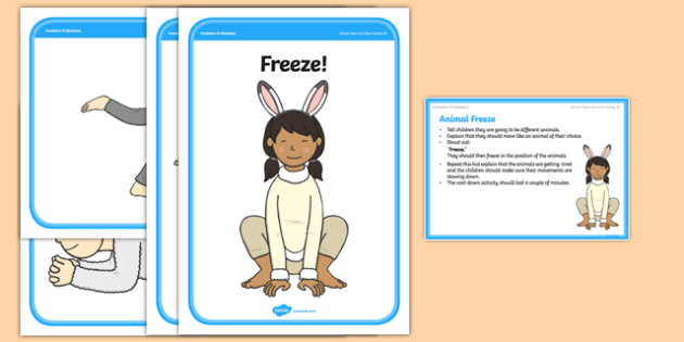 Foundation PE Reception Animal Freeze Cool-Down Activity