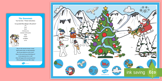 The Snowman Can you Find...? Poster and Prompt Card Pack