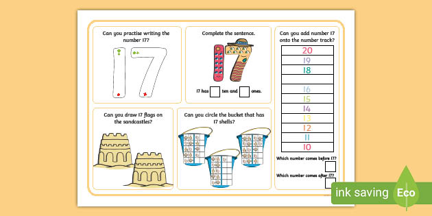 👉 The Adventures of Number Seventeen Activity Mat