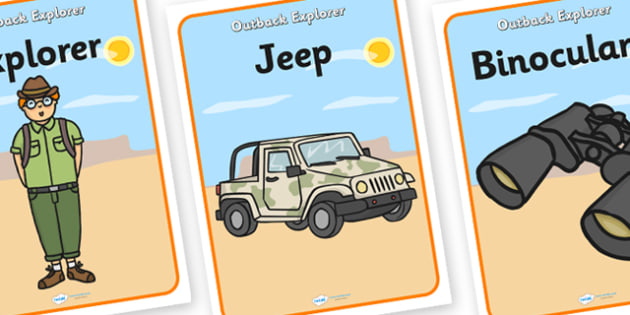 Outback Explorer Role Play Posters - outback explorer, role play, role play