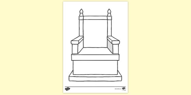 FREE! - Throne Colouring Sheet (teacher made)