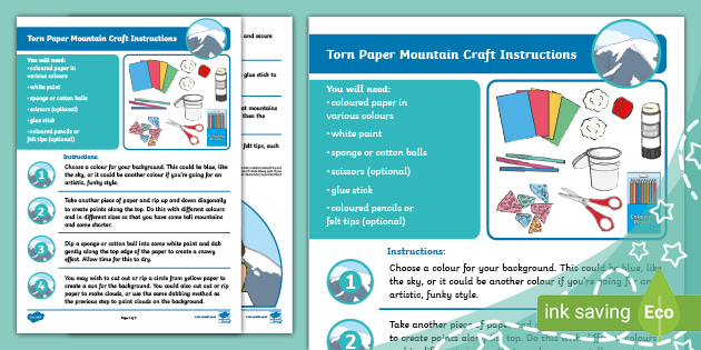 Torn Paper Mountains - Parents - Early Years Craft