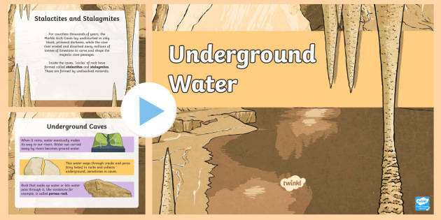 Underground Water PowerPoint - Down the Bann in a BubbleMarble Arch
