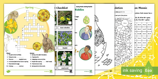 Spring Activity Pack (Ages 7 - 11) (teacher made)