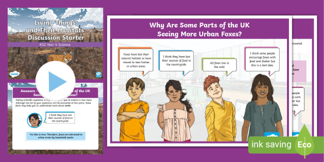 Year 4 Living Things and Their Habitats Science Discussion Starter