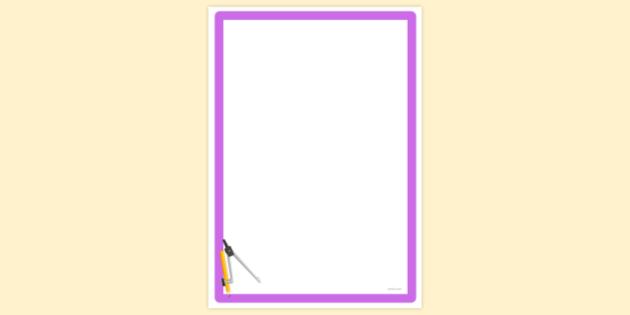 FREE! - Drawing Compass Page Border | Page Borders | Twinkl