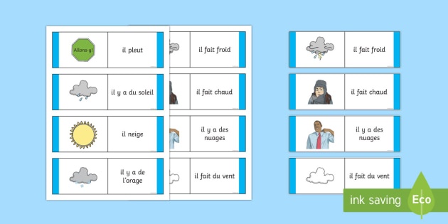 Weather Card Game French (teacher made) Weather Card Game French (teacher made)
