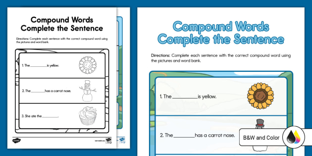 Compound Words Worksheets | twinkl.com