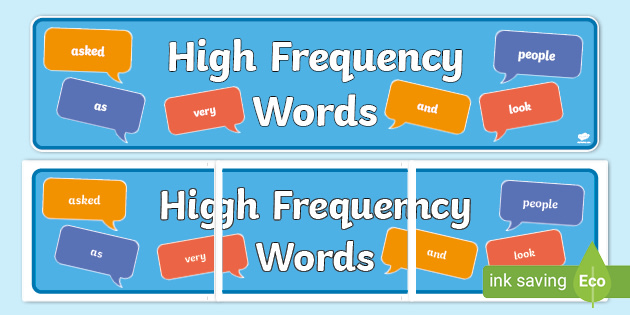 👉 High Frequency Words Banner