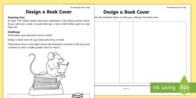 Design A Book Cover Worksheet teacher Made 