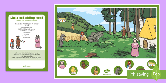 Little Red Riding Hood Can You Find...? Poster and Prompt Card Pack
