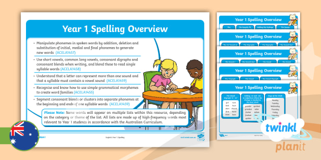 Year 1 Spelling Overview