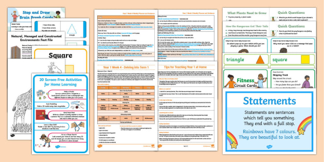 FREE! - Year 1 Term 1 Week 4 Remote Home Learning Pack